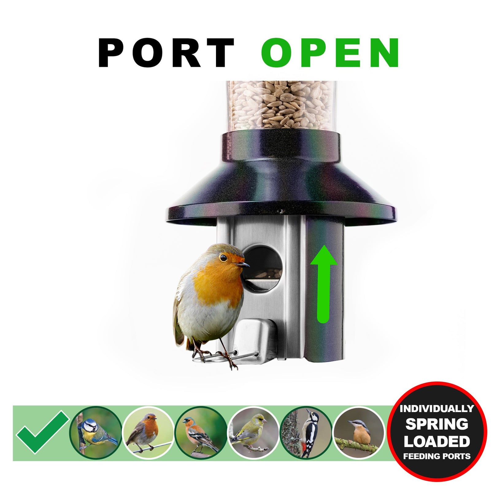 Roamwild Mega PestOff Squirrel Proof Bird Feeder For Mixed Seed/Sunflo